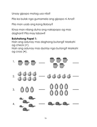 Math gr. 1 l ms (q1&2) | PDF