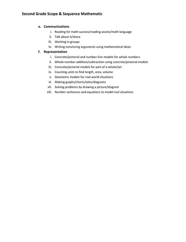 Math Gr 2 Scope & Sequence | PDF | Physics | Science