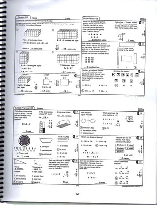Math gr3 solutions | PDF