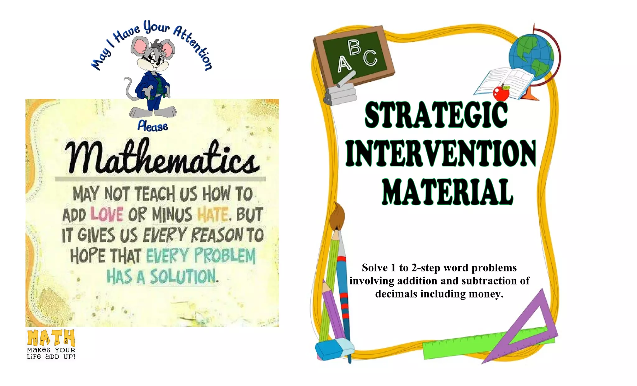 Math gr 4 strategic intervention material | DOC