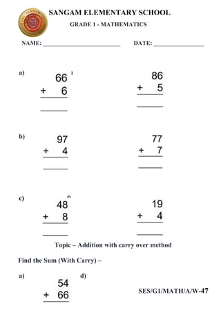 Math Subject Grade 1 Annual Worksheets.docx