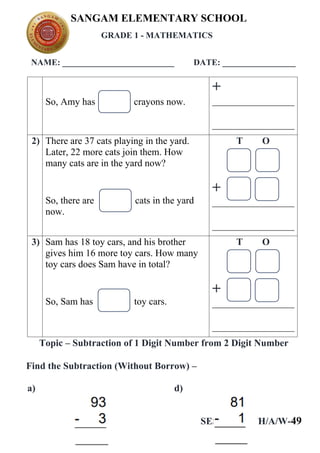 Math Subject Grade 1 Annual Worksheets.docx