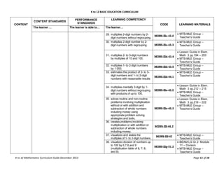 Math grade 3 cg | PDF