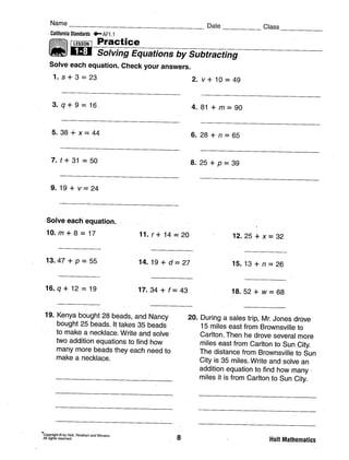 Math Answer keys | PDF