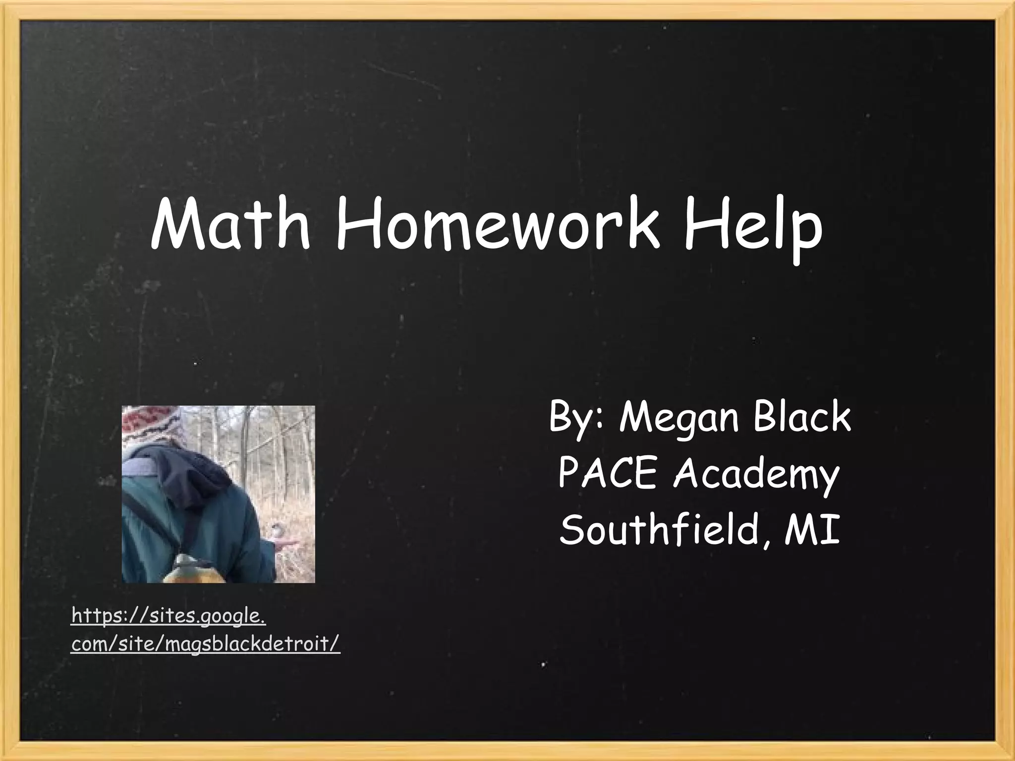 Math homework help | PPT