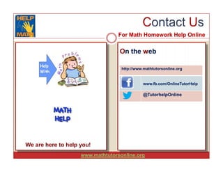 Math homework help online | PPT