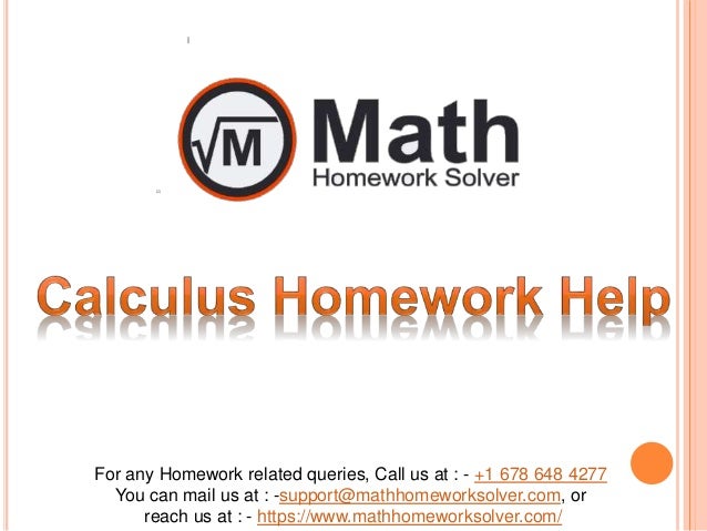 Calculus Homework Help | PPT | Free Download