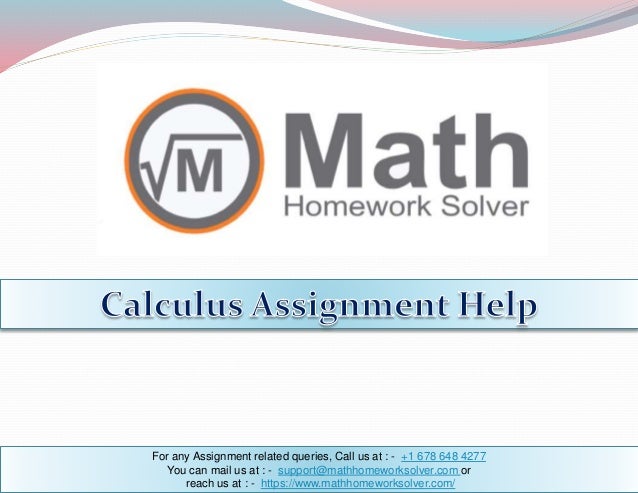 Calculus Assignment Help | PPT