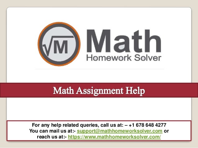Math Assignment Help | PPT