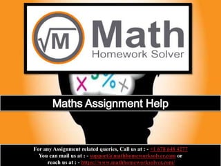 Maths Assignment Help | PPT