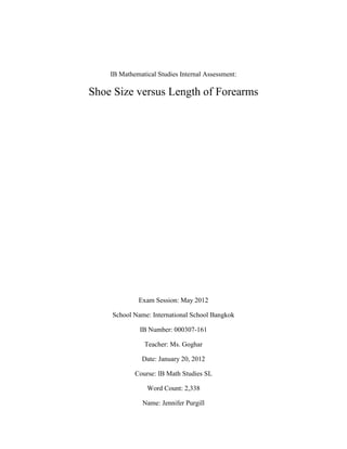 Math IA | DOCX | Style & Fashion