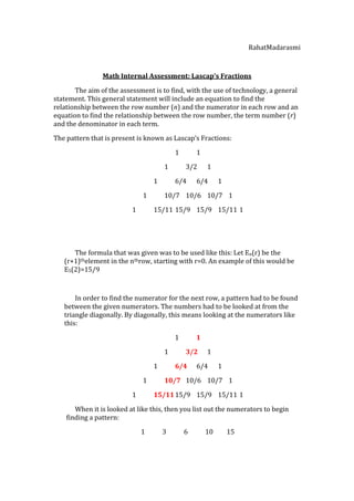 Math ia analysis | PDF