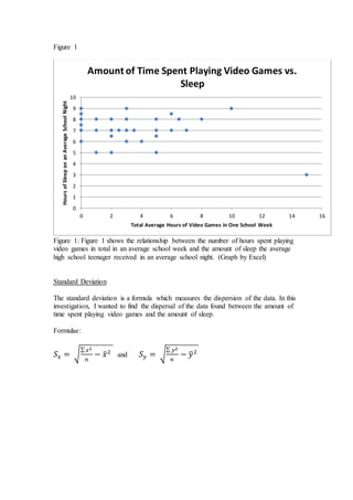 Math Statistics IA December 2010 | DOCX
