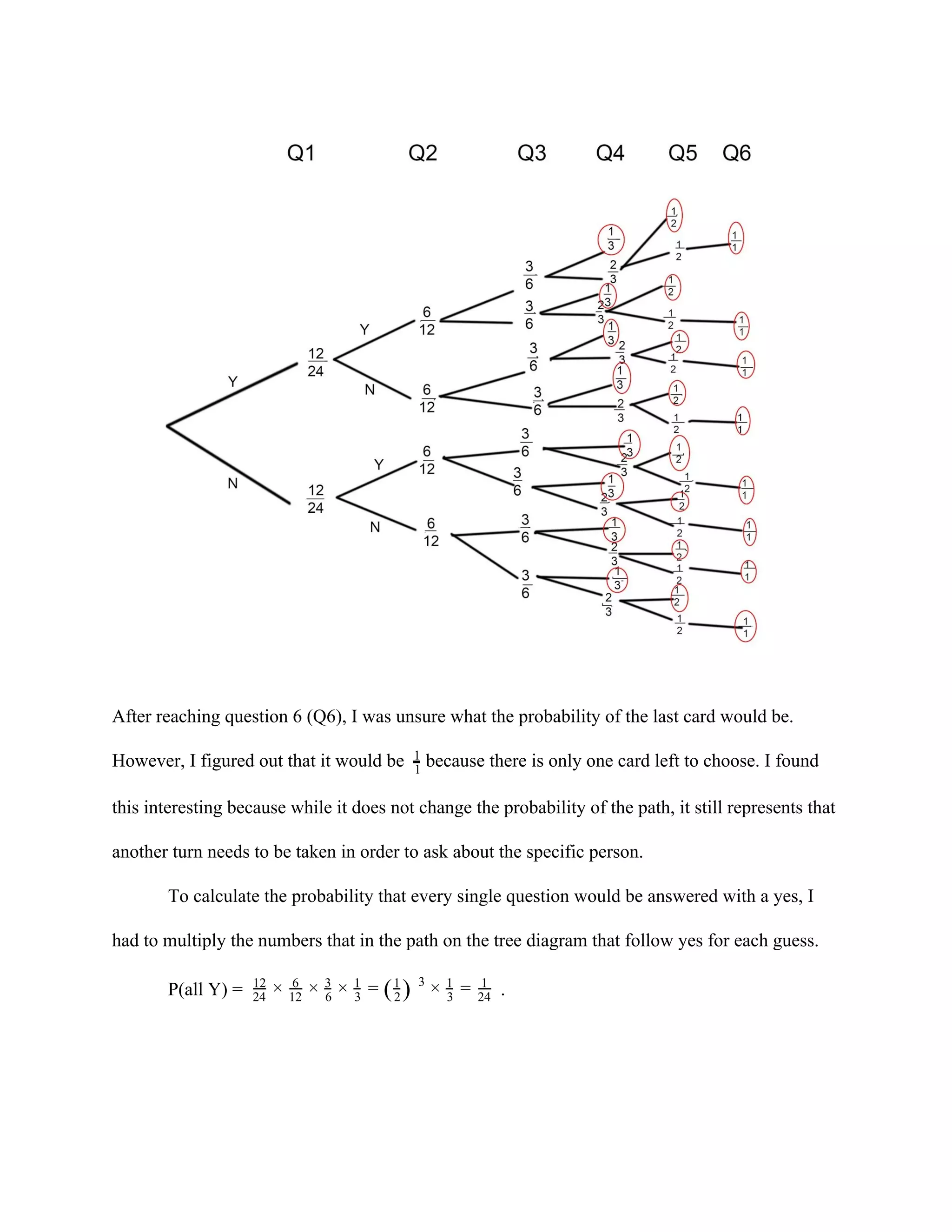 IB Math SL IA: Probability in Guess Who | PDF