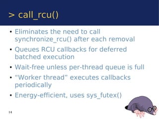 Userspace RCU library : what linear multiprocessor scalability means for your application | PPT