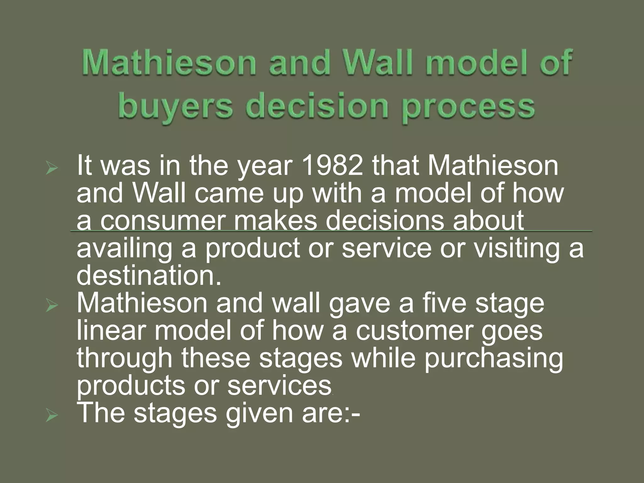 Mathiewson and wall model | PPTX