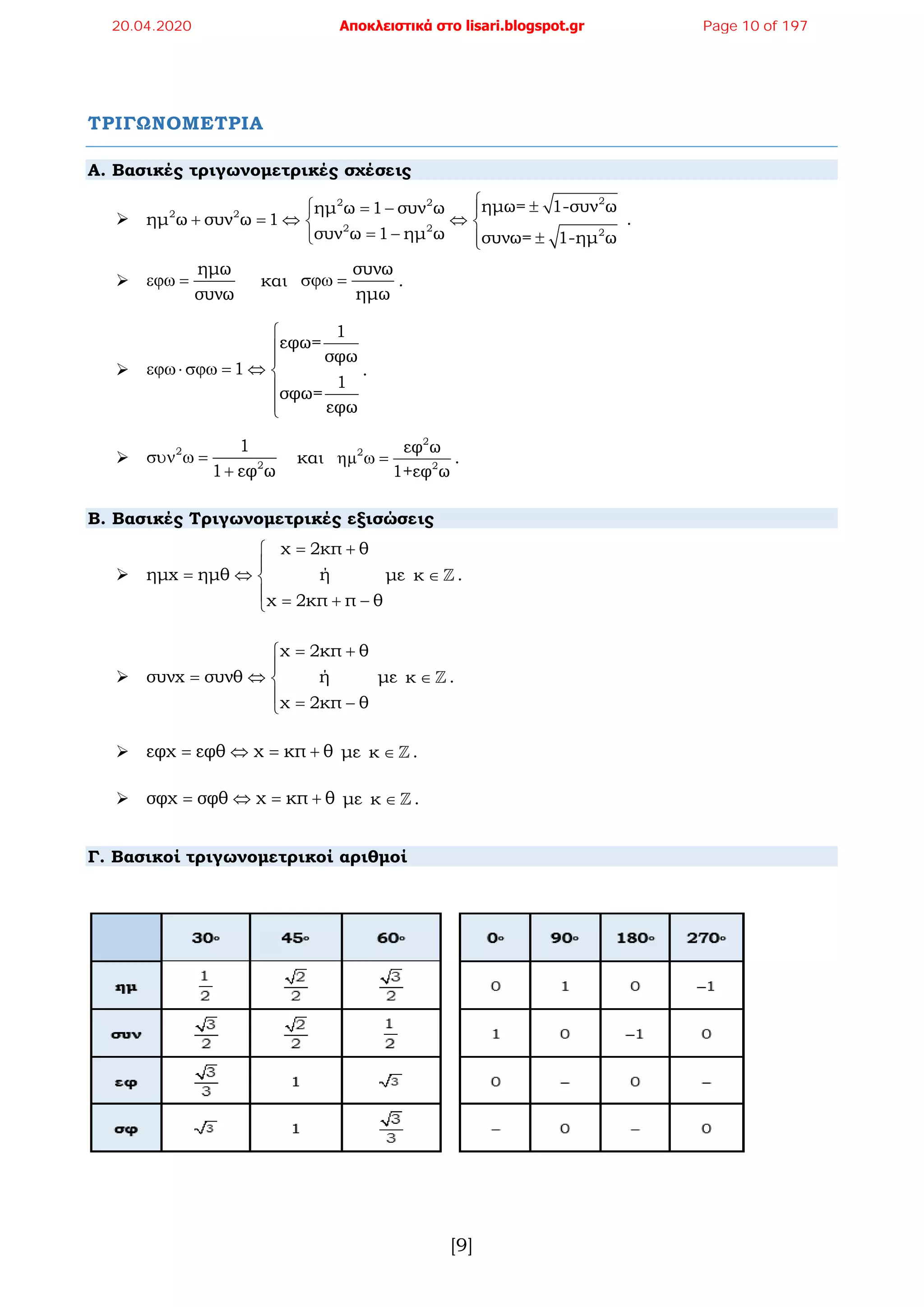 Μαθηματικά ΕΠΑΛ 2020 | PDF