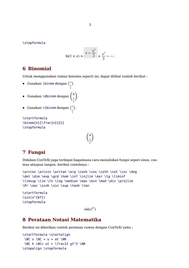 Math in ConTeXt | PDF