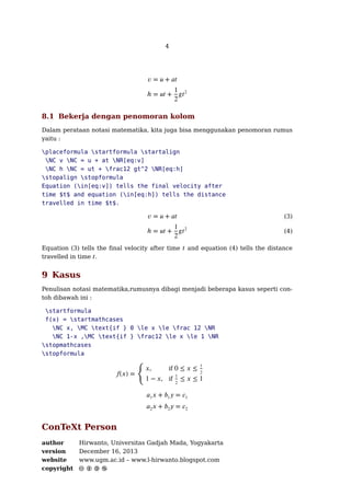 Math in ConTeXt | PDF
