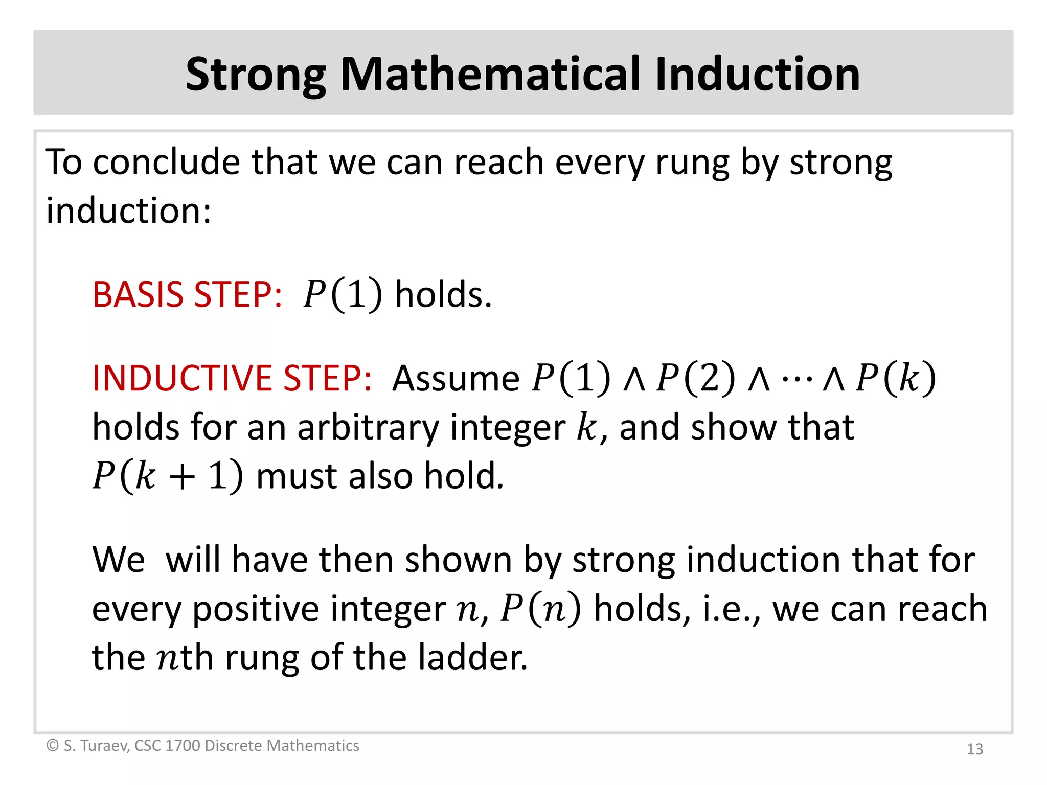 Math induction principle (slides) | PDF