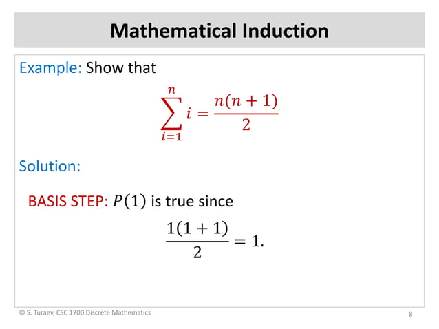 Math induction principle (slides) | PDF | Programming Languages | Computing