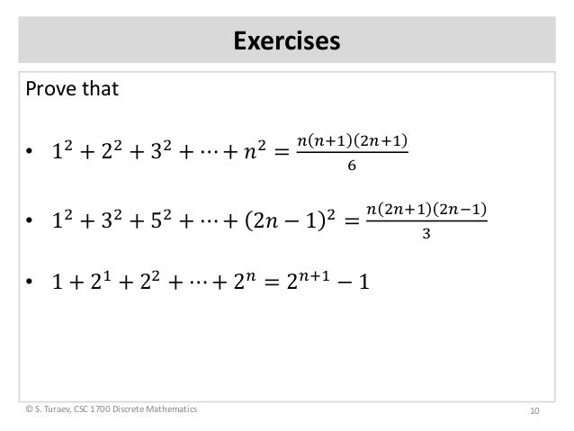 Math induction principle (slides)