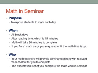 Math in seminar | PPT