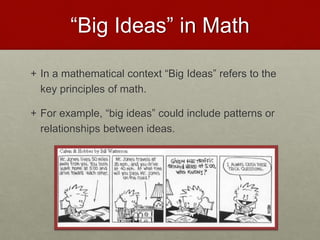 Big Ideas and Problem Solving in Math Instruction | PPTX