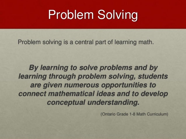 Big Ideas and Problem Solving in Math Instruction