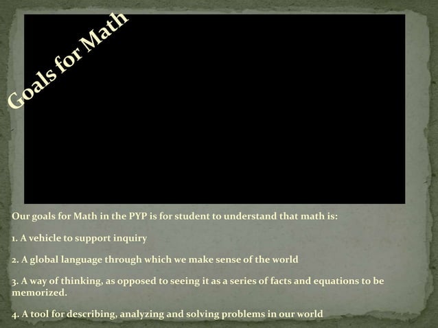 Math in the PYP | PPT