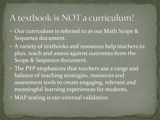 Math in the PYP | PPTX