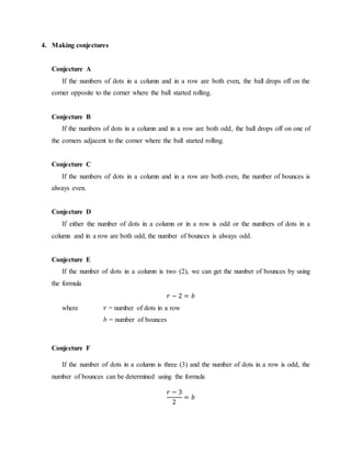 Math investigation (bounces) | DOCX
