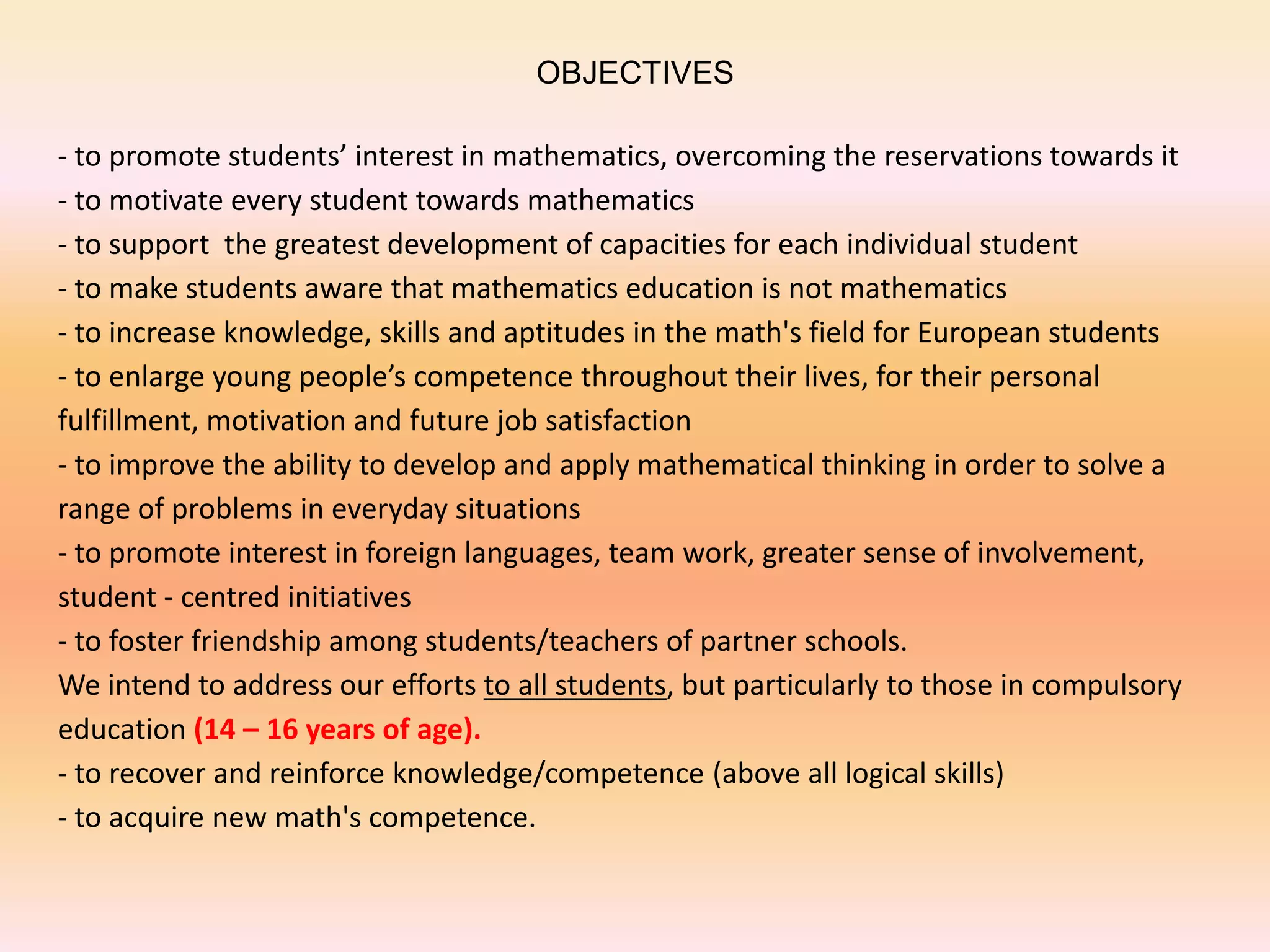 Comenius - Math is B.E.A.U - Summary | PDF