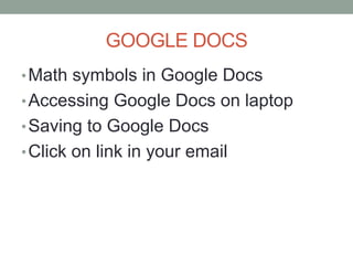 Math 1 training day #3 | PPT