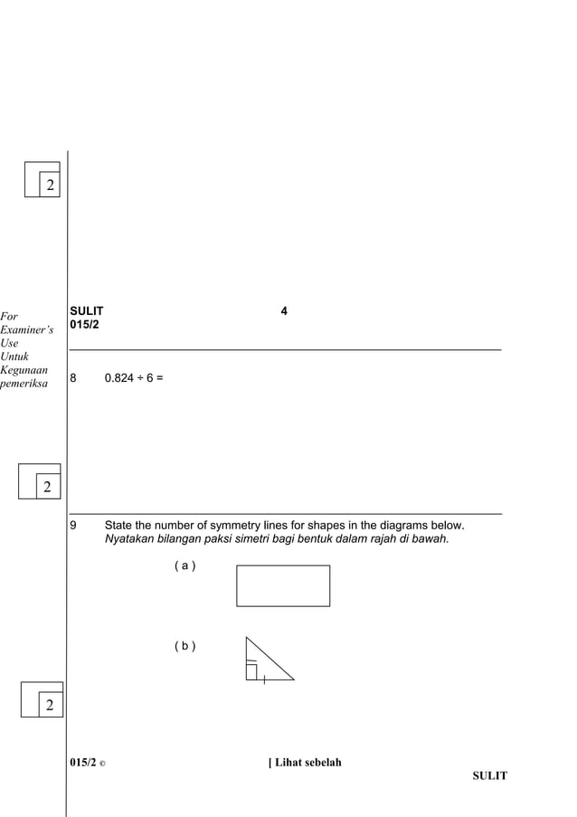 Math k2 tahun 6 | PDF