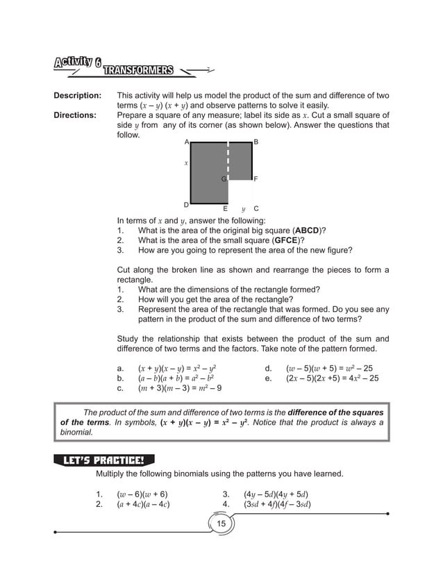 K to 12 - Grade 8 Math Learner Module | PDF | Physics | Science
