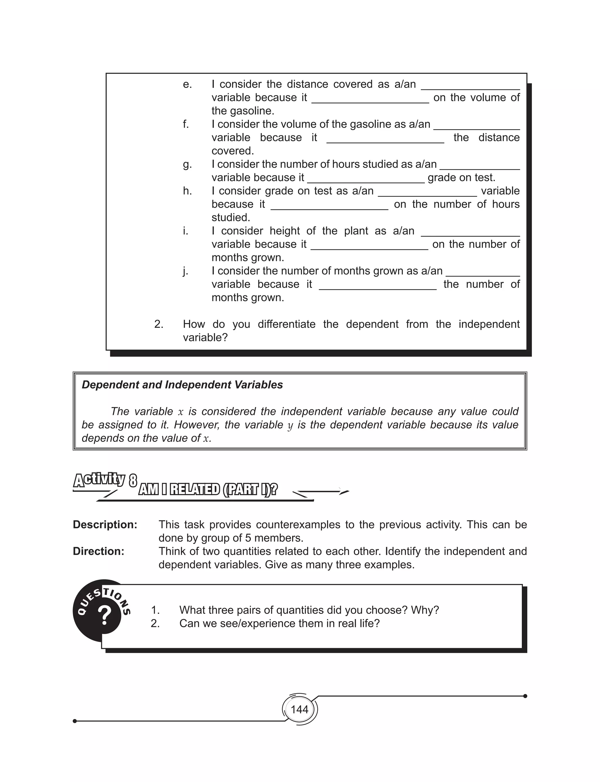 K to 12 - Grade 8 Math Learners Module Quarter 2 | PDF