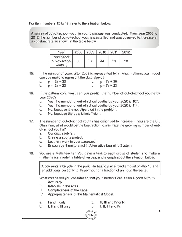 K to 12 - Grade 8 Math Learners Module Quarter 2 | PDF