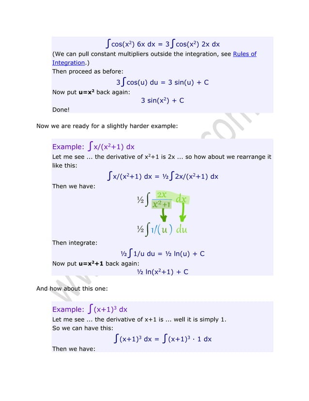 Math lecture 10 (Introduction to Integration) | PDF | Physics | Science