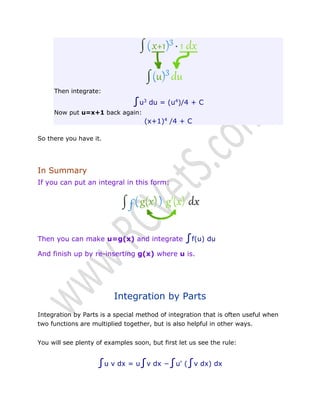 Math lecture 10 (Introduction to Integration) | PDF