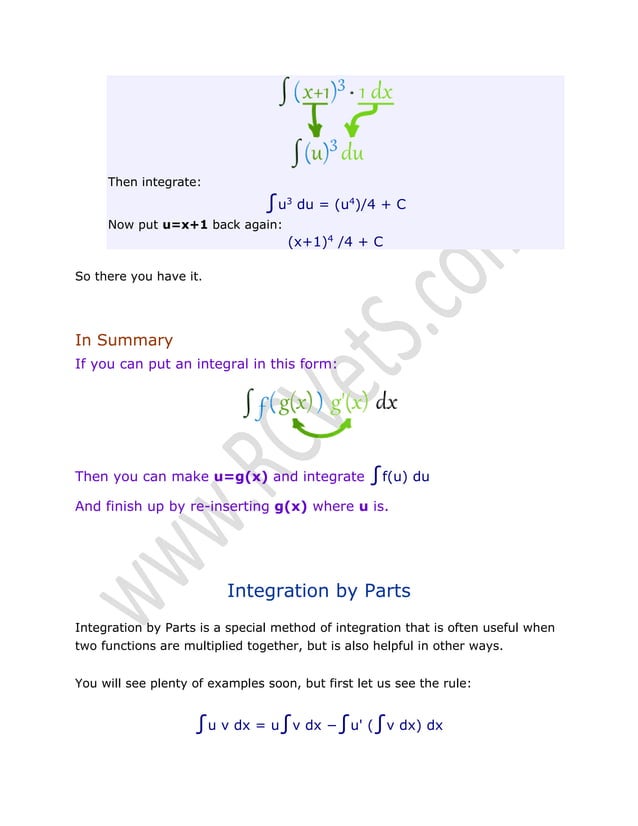 Math Lecture 10 Introduction To Integration Pdf Physics Science