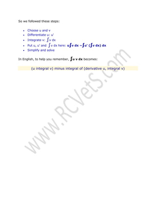 Math lecture 10 (Introduction to Integration) | PDF