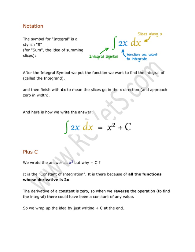 Math lecture 10 (Introduction to Integration) | PDF | Physics | Science