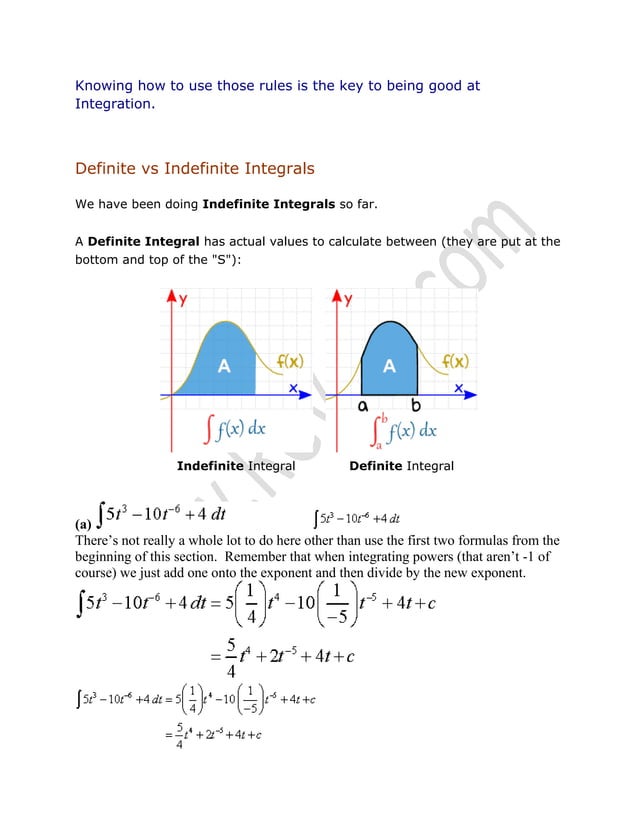Math lecture 10 (Introduction to Integration) | PDF | Physics | Science
