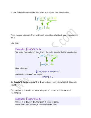 Math lecture 10 (Introduction to Integration) | PDF | Physics | Science