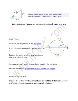 Math lecture 8 (Introduction to Trigonometry) | PDF