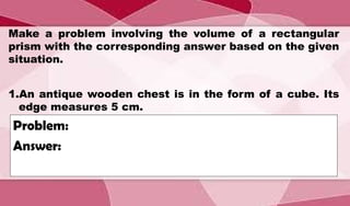 Lesson : Creating Problems with reasonable answers | PPTX