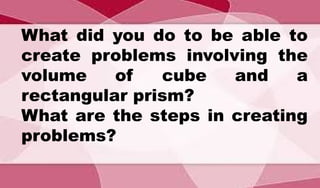 Lesson : Creating Problems with reasonable answers | PPTX