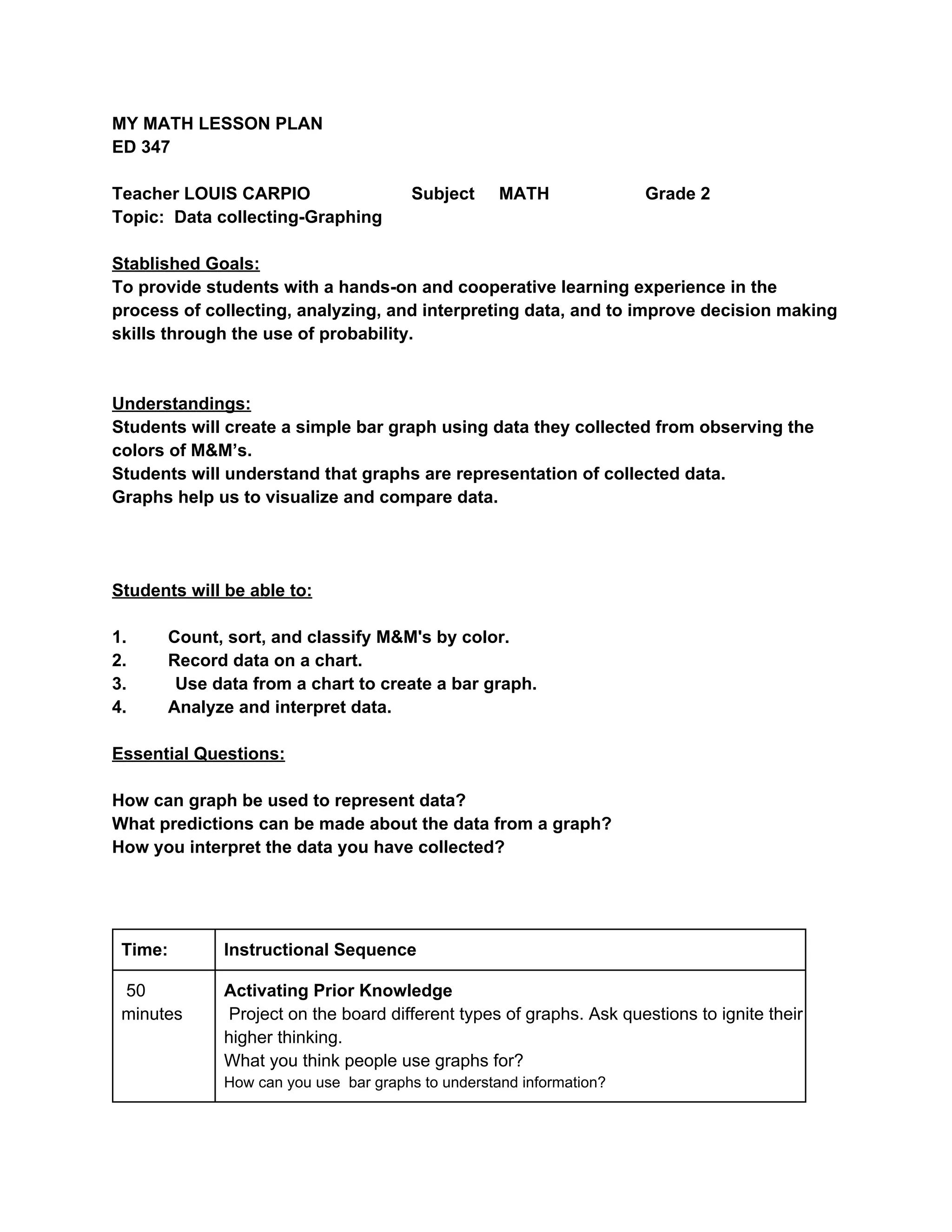 Mathlessonplan | PDF