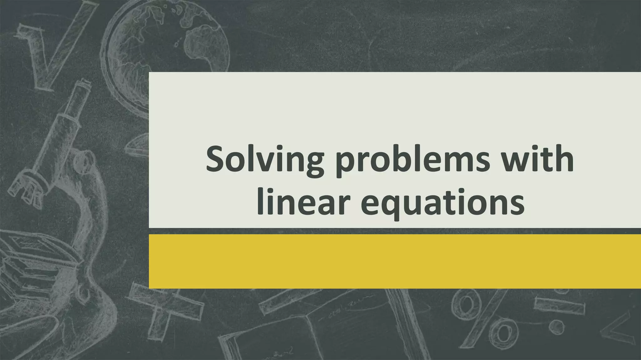 Math linear equations | PPT